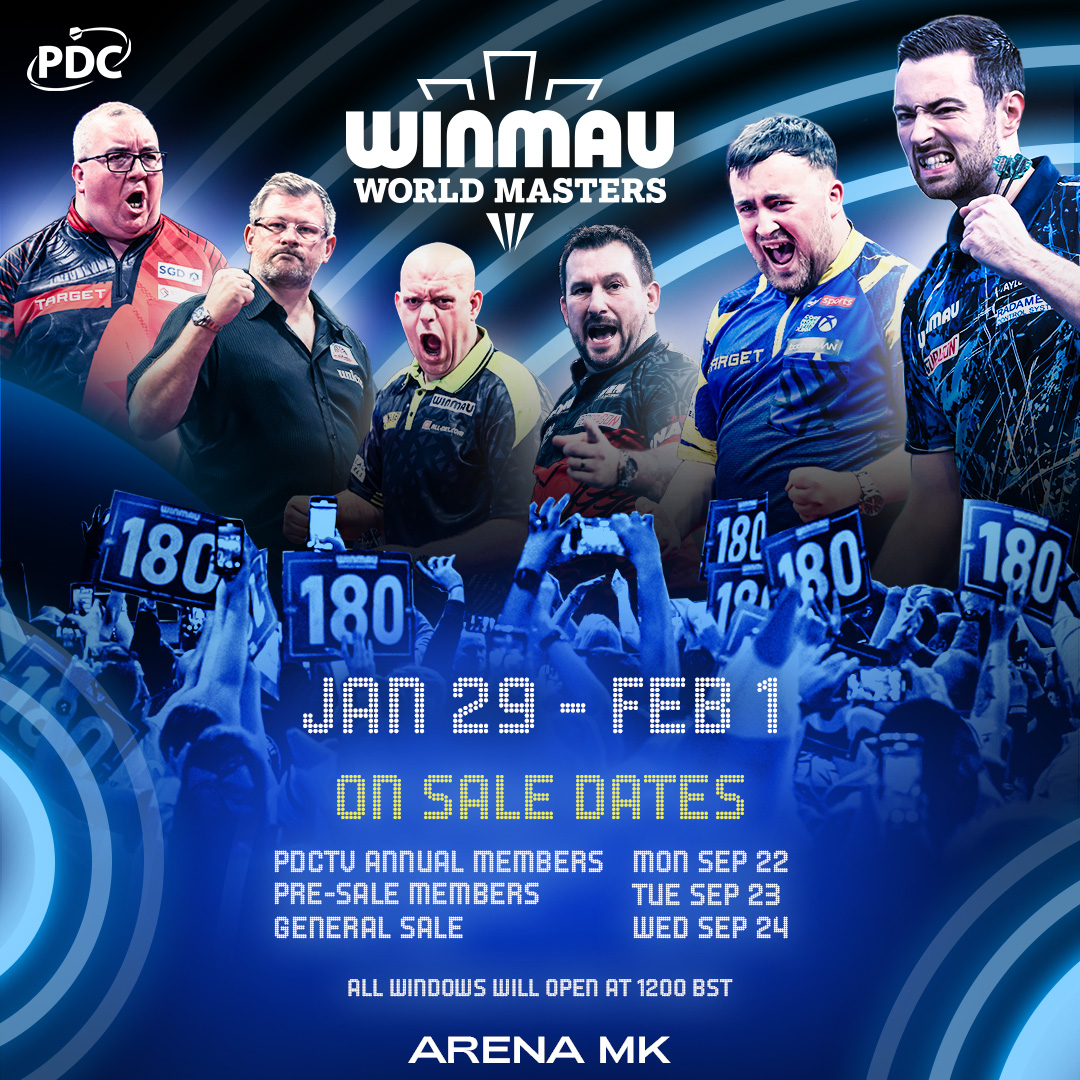 2026 Winmau World Masters ticket information confirmed | PDC